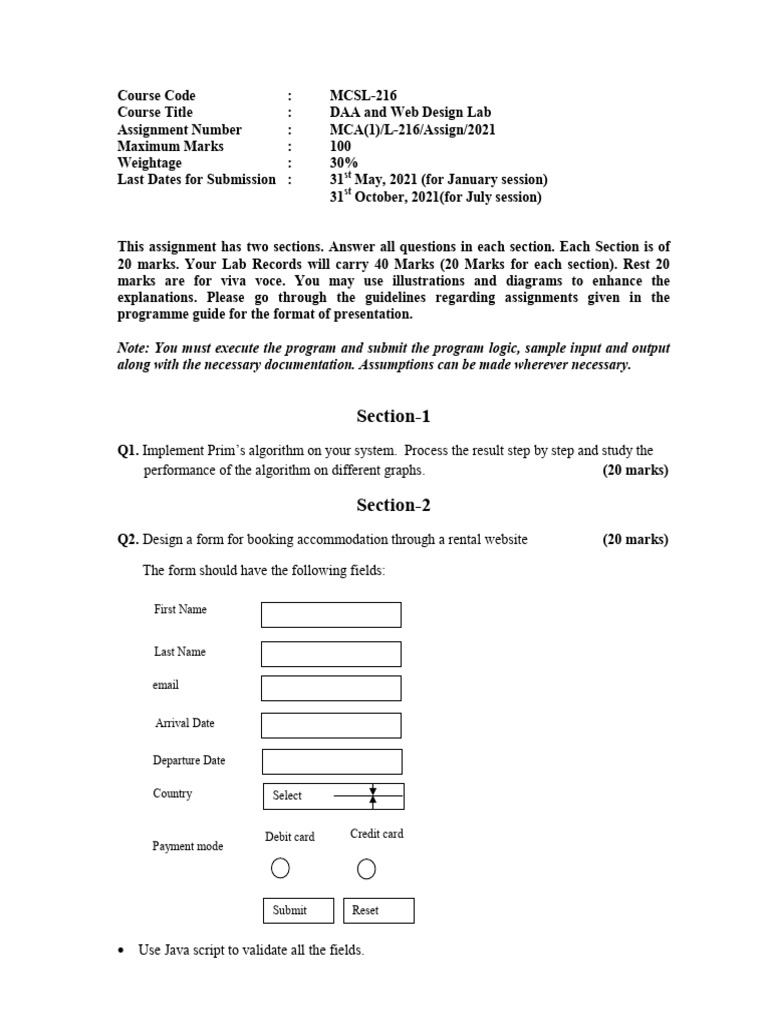 DAA & Web Design Lab Guide | PDF | Teaching Methods & Materials