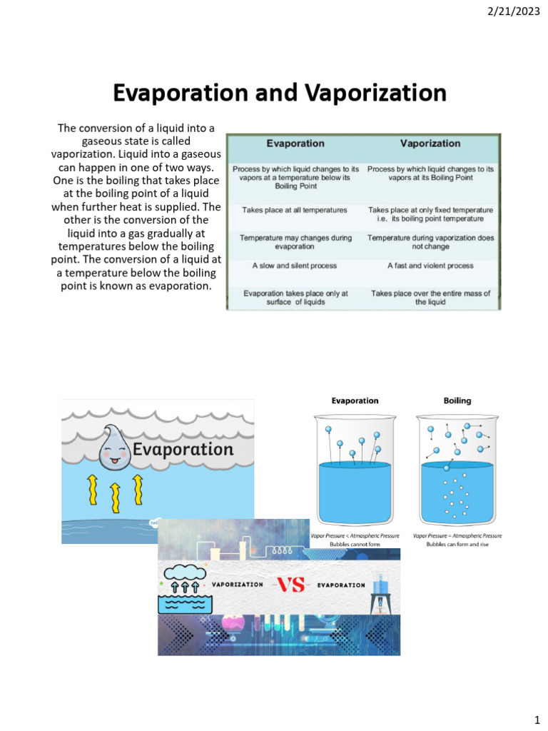 Evaporation and Vaporization | PDF | Heat Transfer | Thermal Conduction