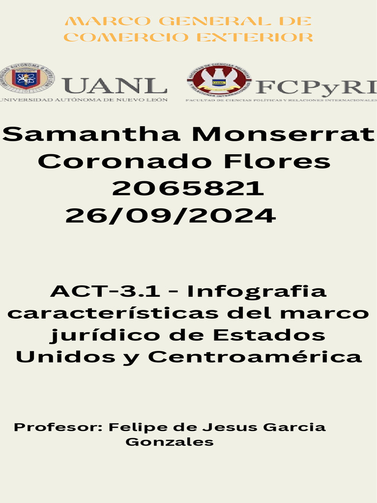 Coronado Samantha Act3.1 | PDF | aduana | Centroamérica