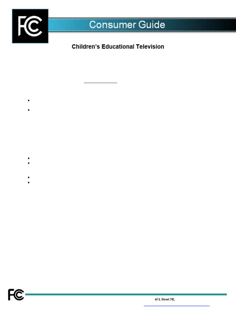FCC - Childrens - Educational - Television 2021 | PDF | Federal ...
