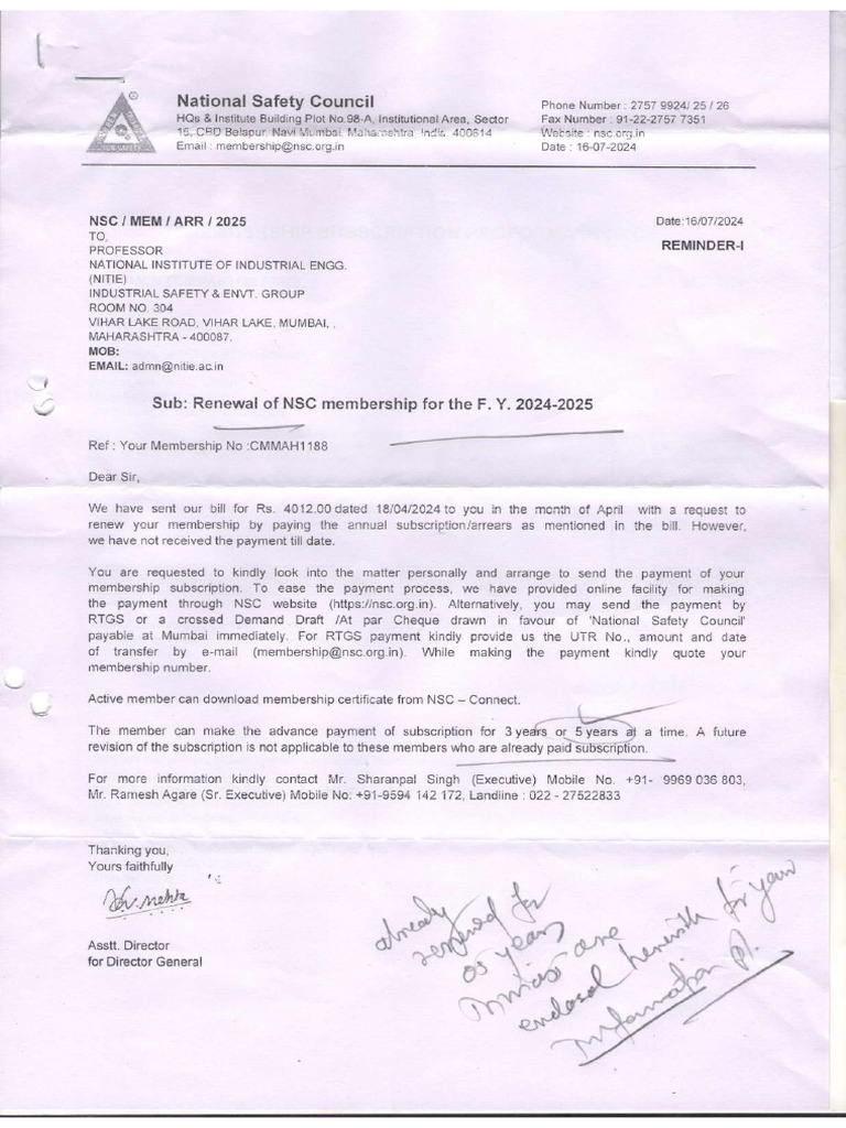 NSC Membership | PDF