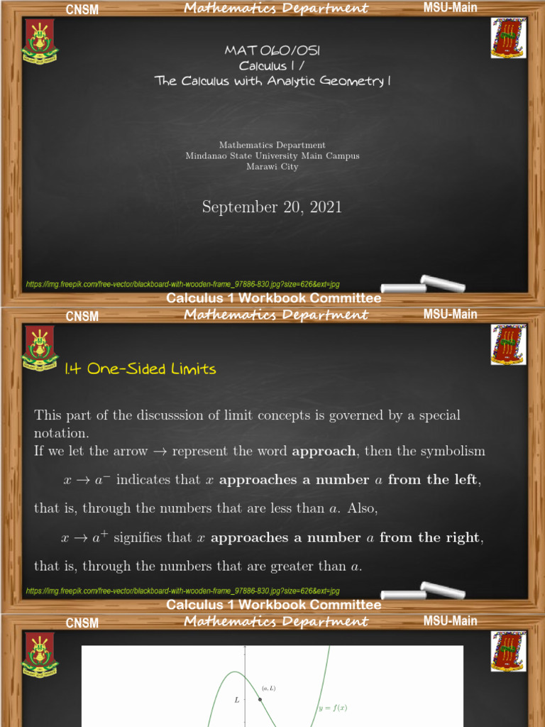 1.4 One - sided Limits | PDF | Limit (Mathematics) | Function (Mathematics)
