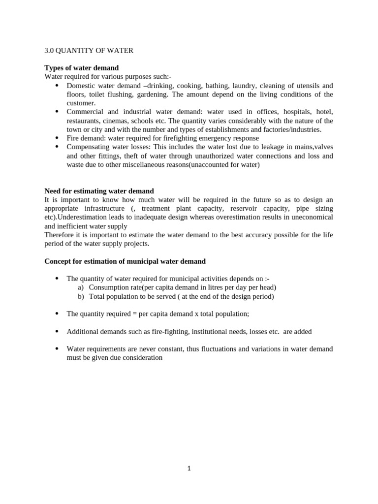 Estimating Municipal Water Demand | PDF | Demand | Water