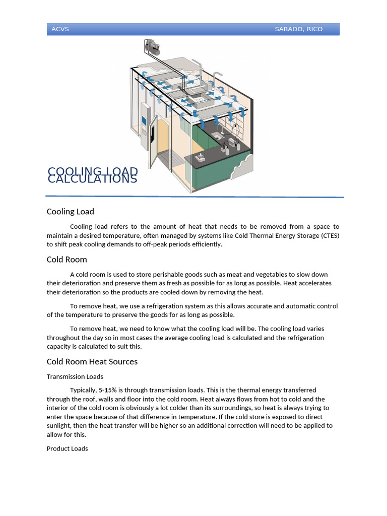 Cooling Load Calculations | PDF | Refrigeration | Heat