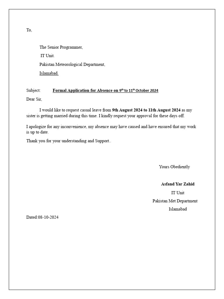 Casual Leave | PDF