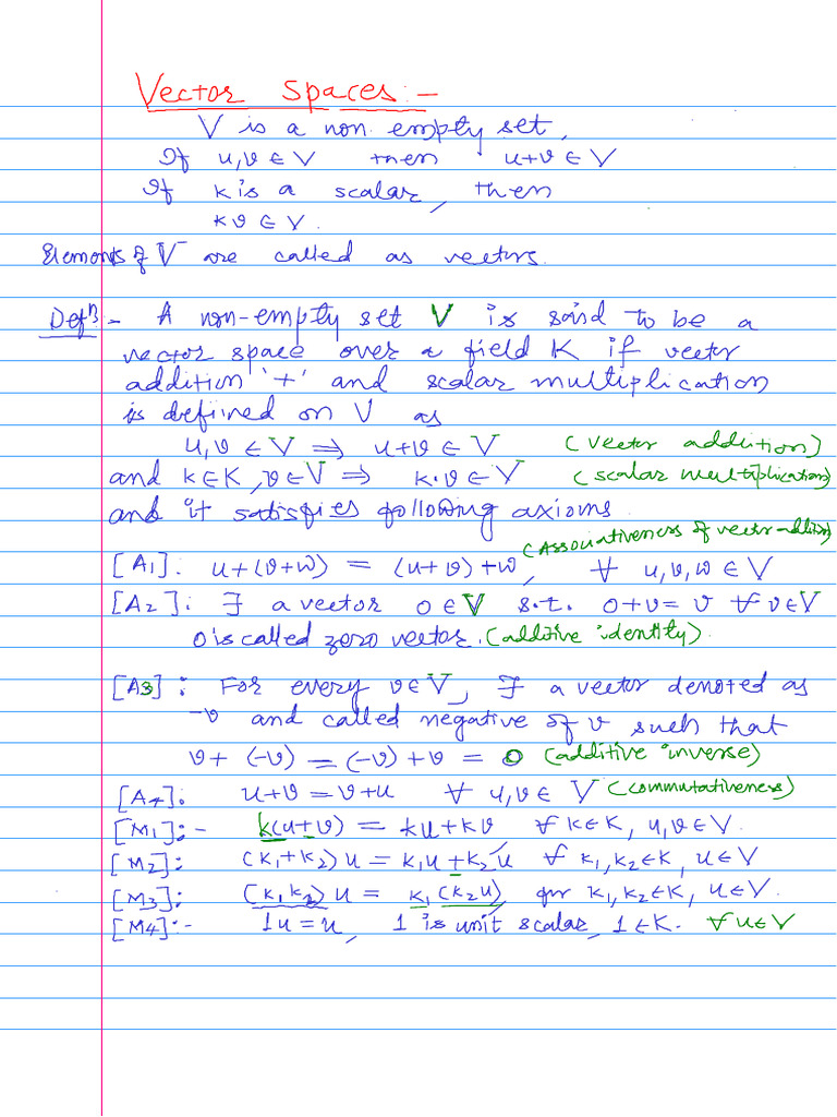 Vector Spaces IT.autosave | PDF