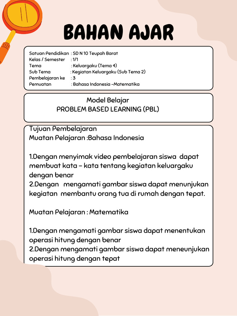 Bahan Ajar PPL 1 Siklus 2 | PDF