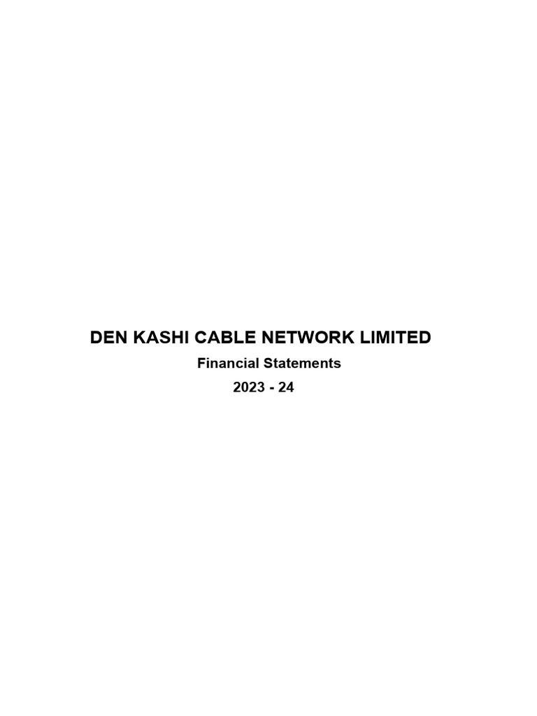 Den Kashi Cable Network Limited | PDF | Audit | Going Concern