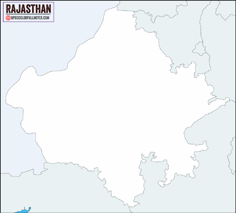 Rajasthan Blank Map HD | PDF