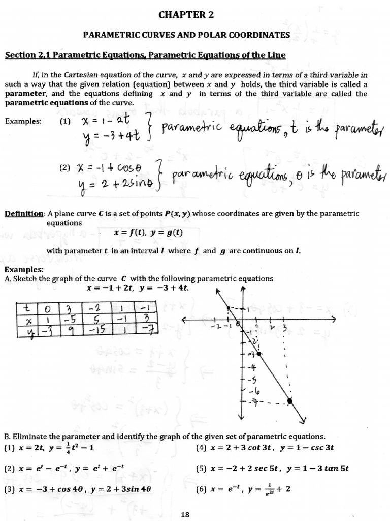 061 Lec14 Parametric Equations. Parametric Equation of A Line in ...