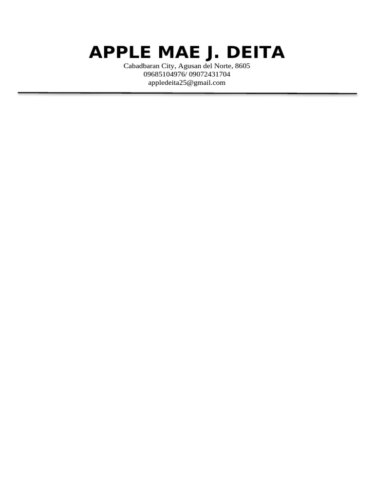 APPLE Cover Letter | PDF