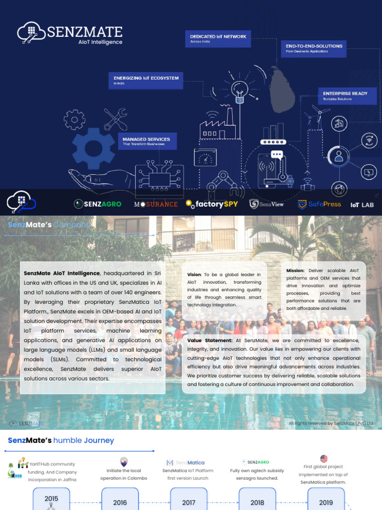 Company Profile - SenzMate AIoT Intelligence With Portfolio | PDF | Internet Of Things ...