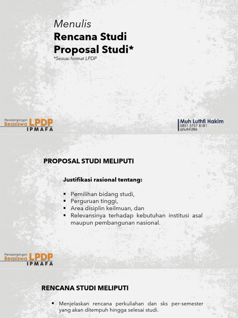 materi rencana dan proposal study | PDF
