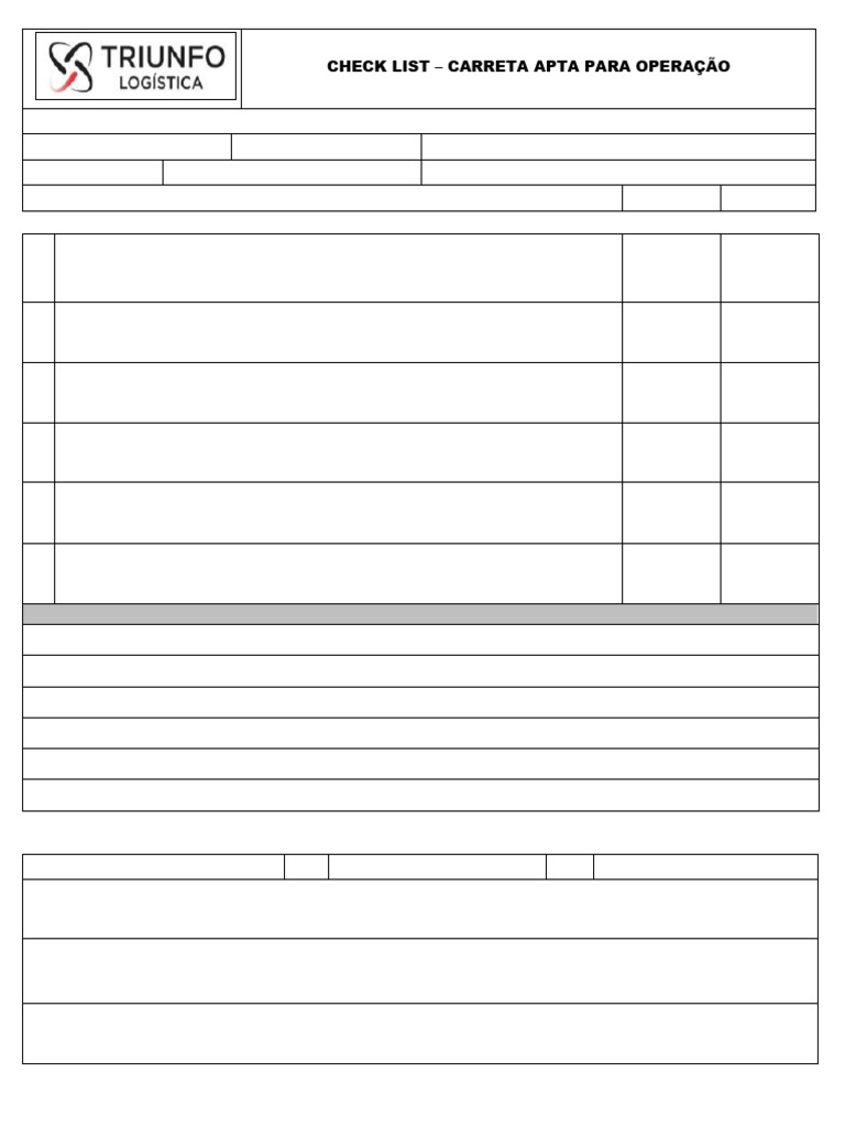 Checklist de Segurança para Carreta | PDF