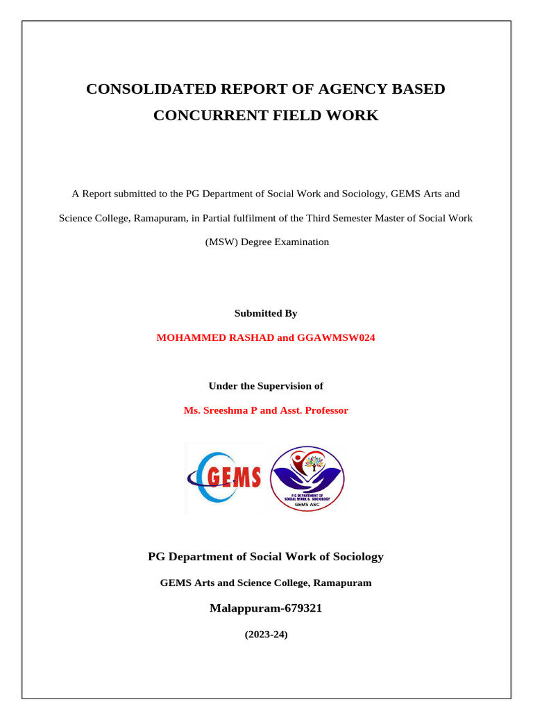 Shameel Consolidated Report WF | PDF | Agriculture | Community