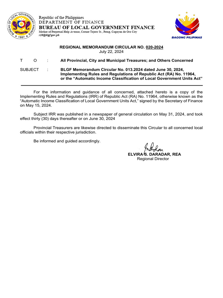 Income Classification Rules for LGUs 2024 | PDF | Taxes | Revenue