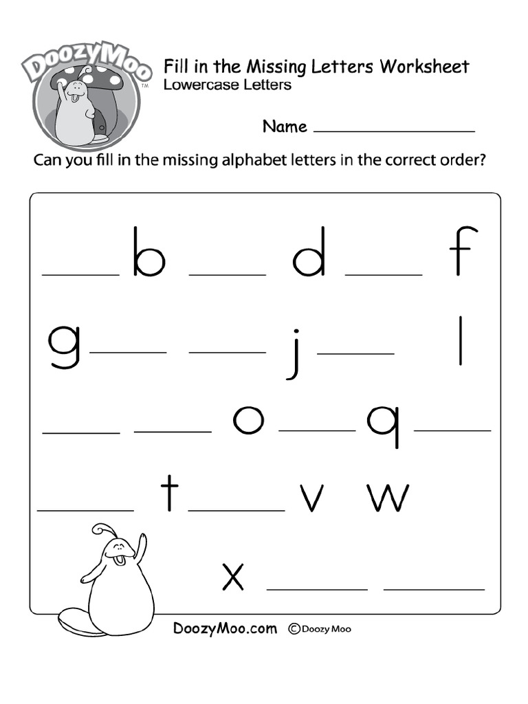 Missing Alphabets | PDF