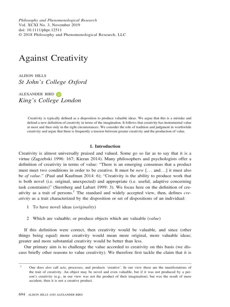 Against Creativity Hills | PDF | Creativity | Isaac Newton