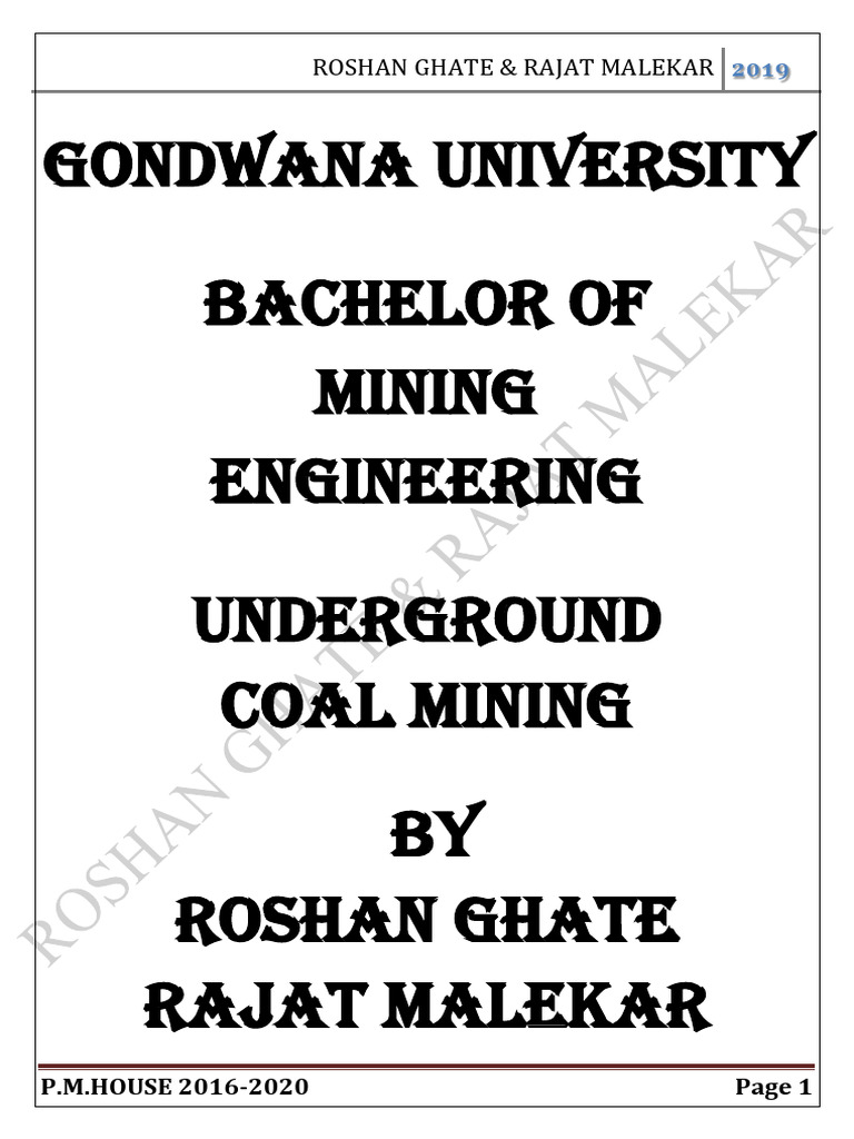 Underground Coal Mining | PDF | Coal Mining | Column