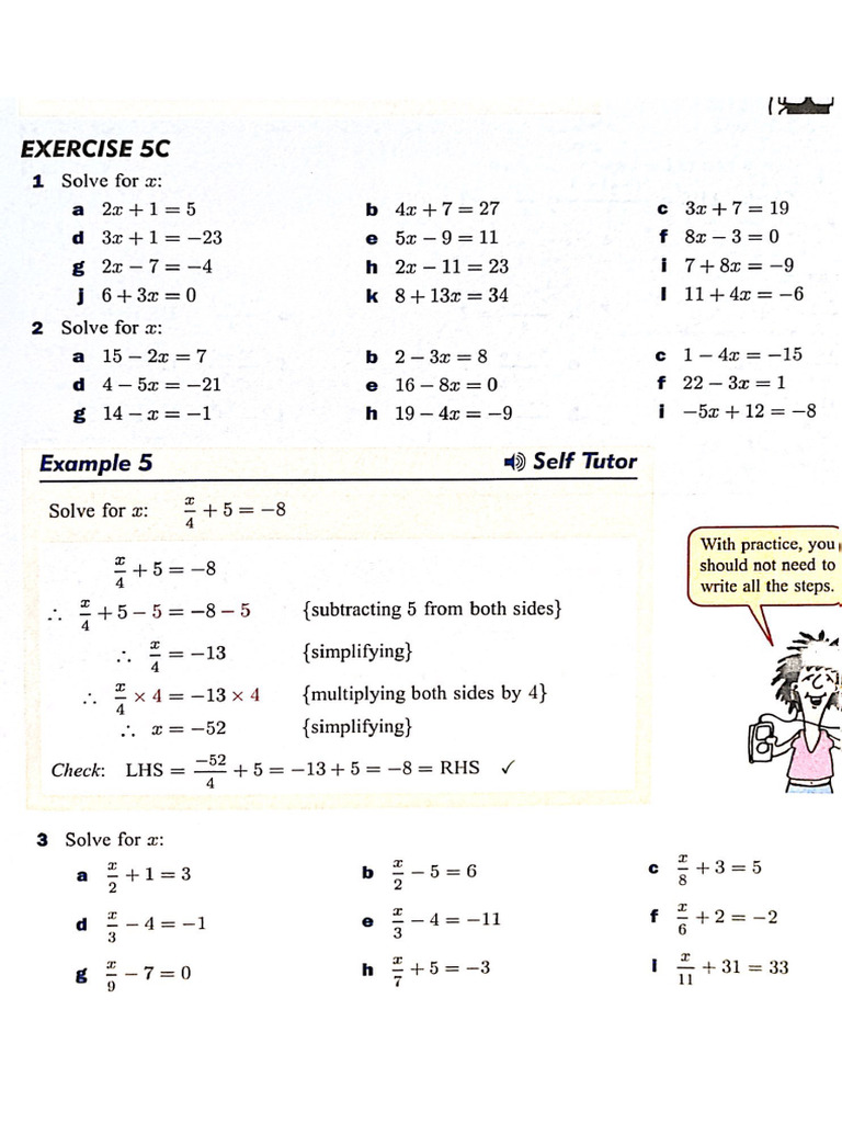 Ch5_Algebra-Linear_Equations_Practice_Exercises | PDF