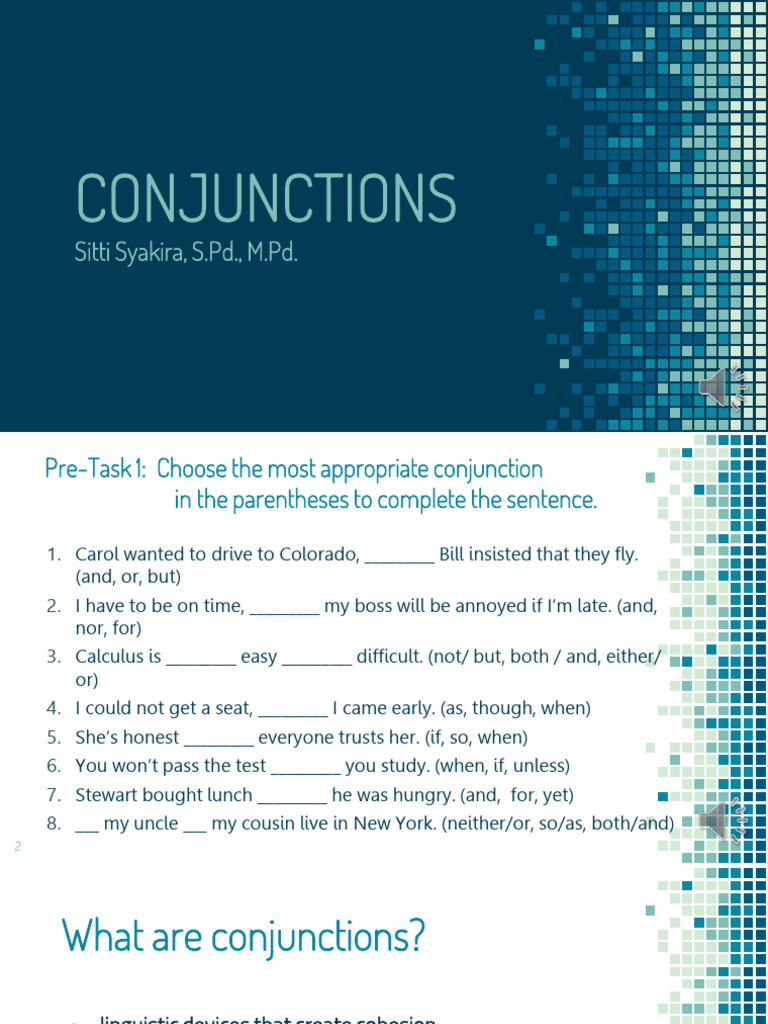 Meeting 5 - Conjunctions | PDF | Semantic Units | Language Mechanics