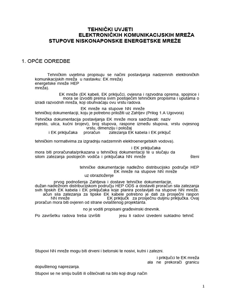 Prilog 2 - Tehnicki Uvjeti | PDF