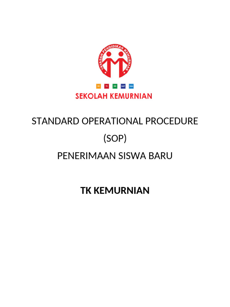STANDARD OPERATIONAL PROCEDURE | PDF
