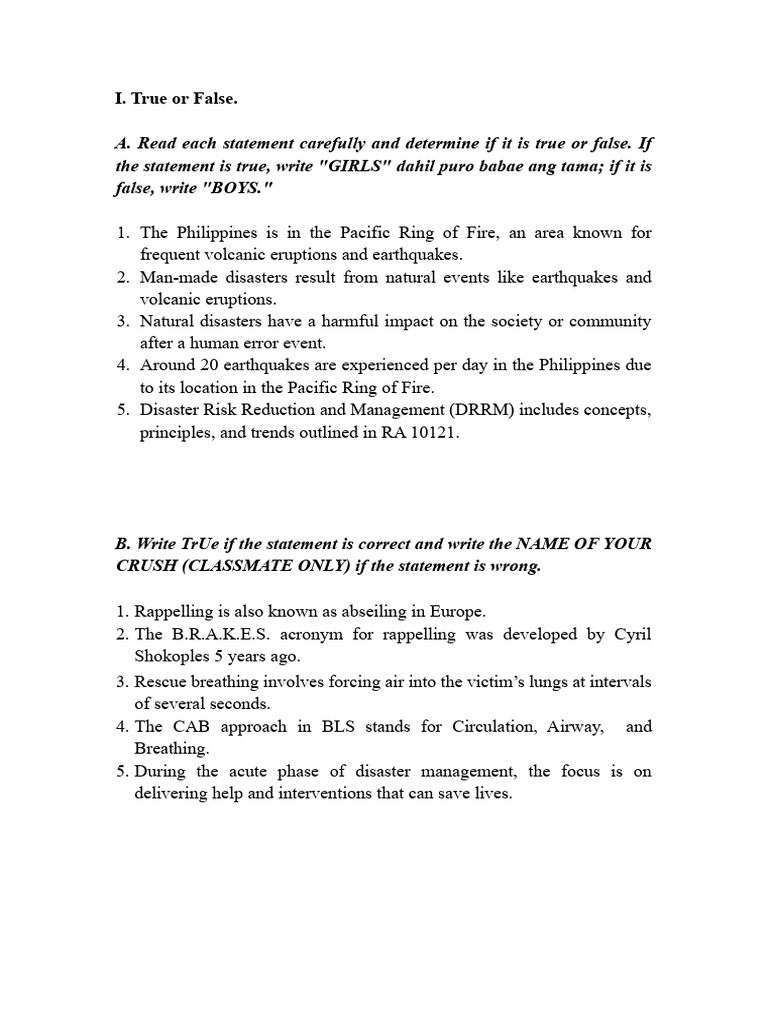 QUIZ - Final | PDF | Hazards | Emergency Management