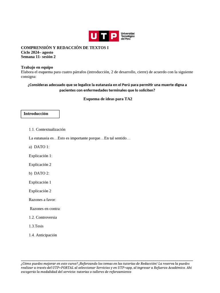 S10.s2-Esquema para TA2 (Material) | PDF