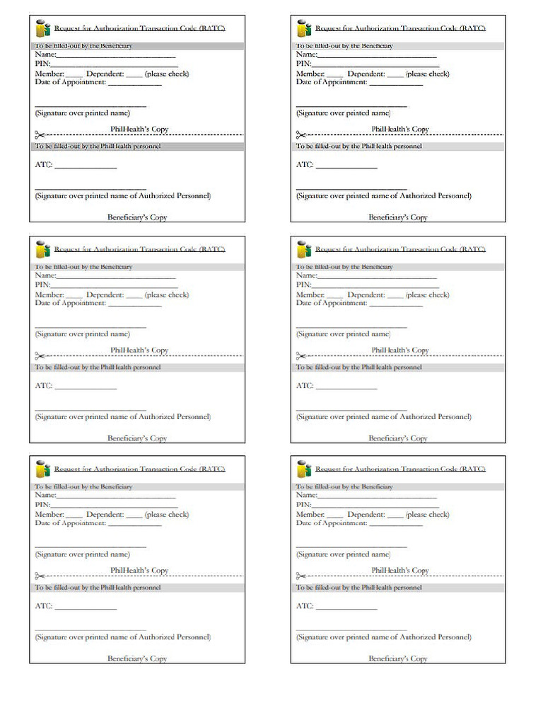 Konsulta RATC Form | PDF