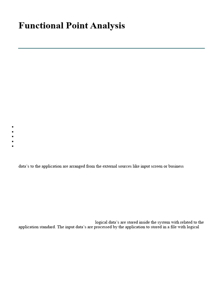 Functional Point Analysis Guide | PDF | Databases | Software