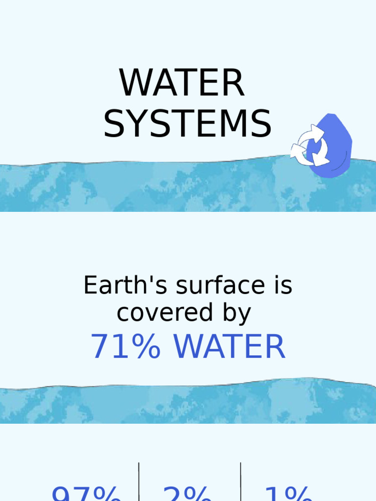 Water Systems Earth Science Presentation in Blue White Illustrated Style | PDF