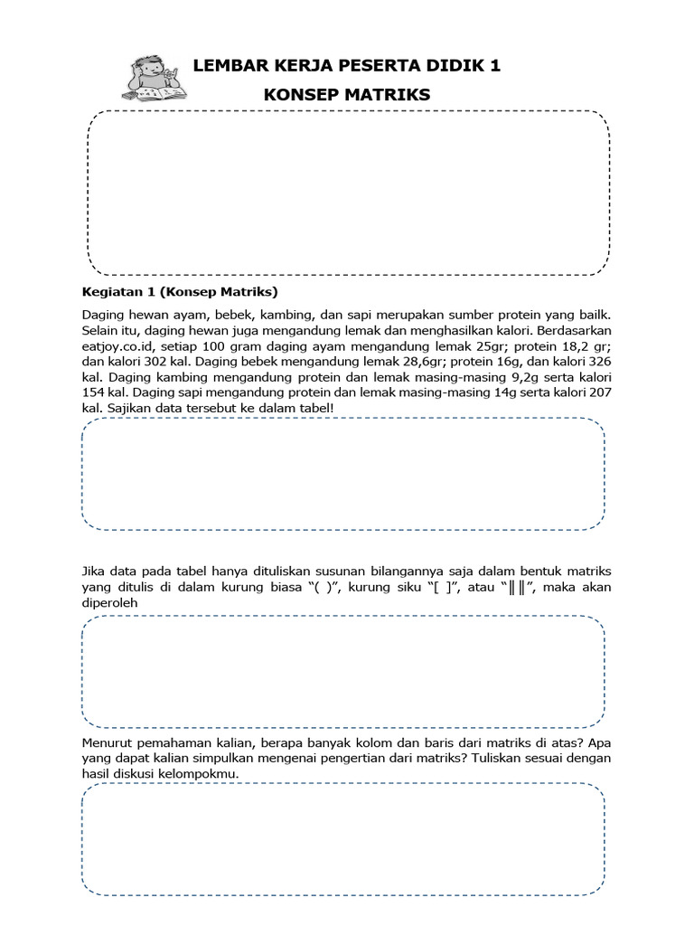 LKPD MATRIKS 1 | PDF