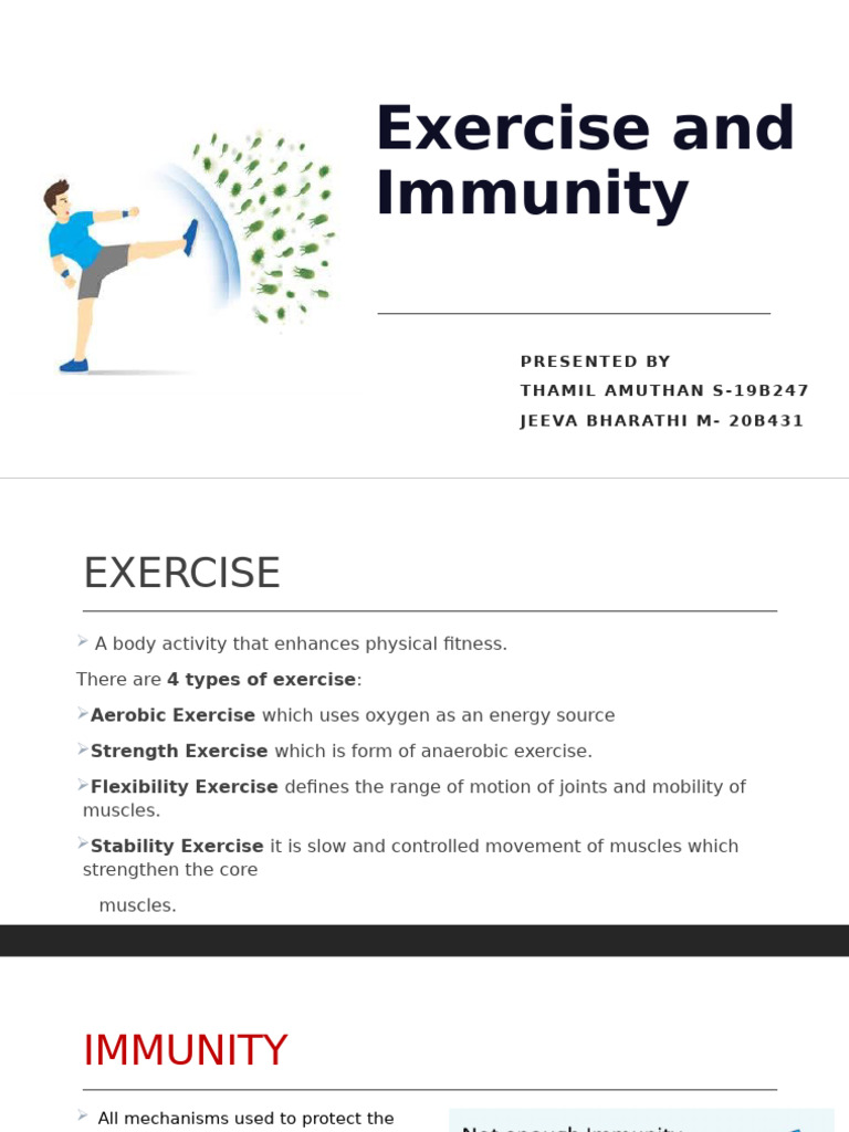 Exercise and Immunity - Ppt | PDF