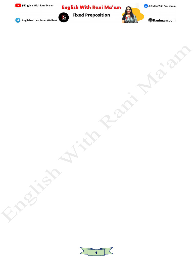 Fixed Preposition | PDF
