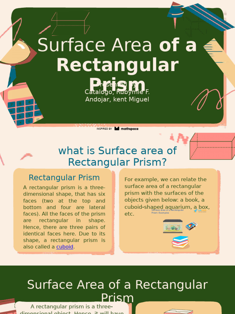 Surface Area of Rectangular Prism Explained | PDF