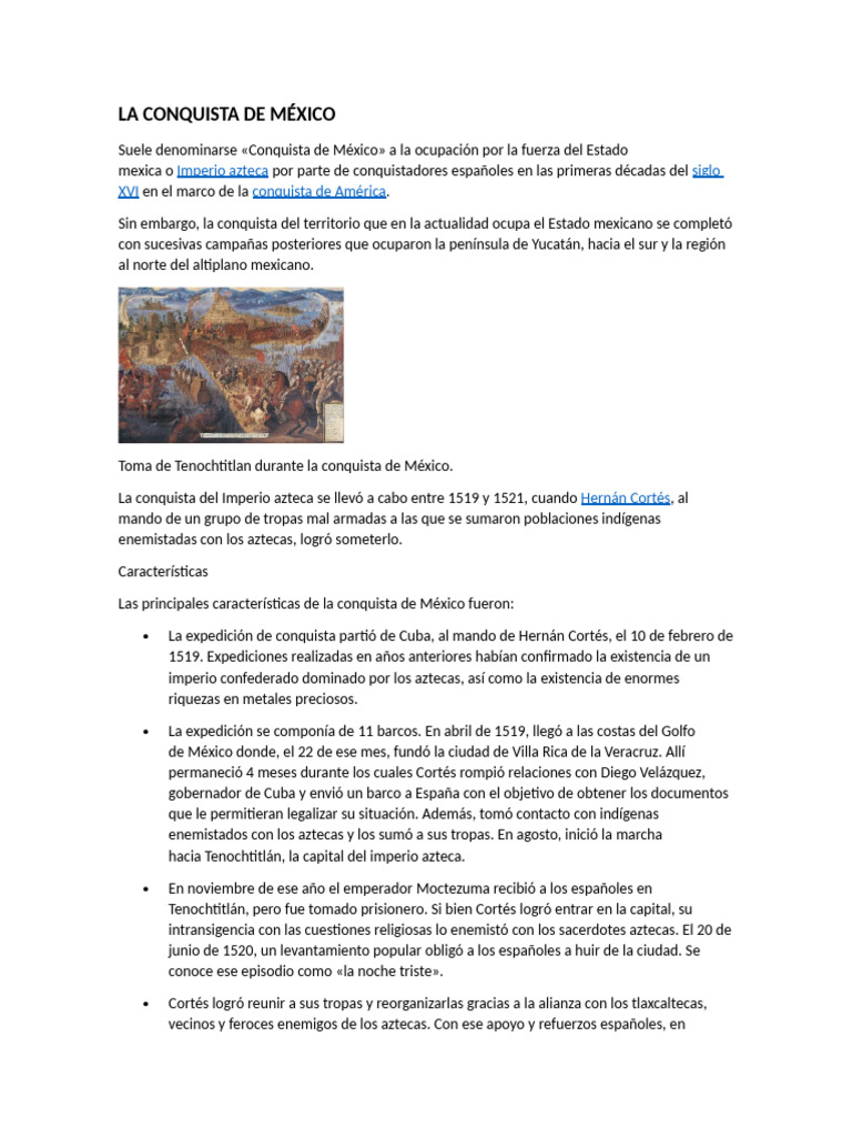 Hernán Cortés y la Conquista de México | PDF | Hernán Cortés | México