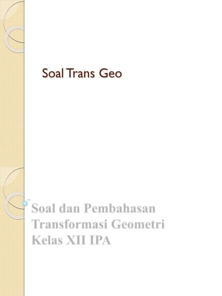 Soal-dan-Pembahasan-Transformasi-Geometri 1 | PDF