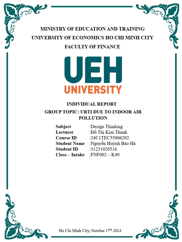 Individual Report Design Thinking | PDF | Design Thinking | Thought