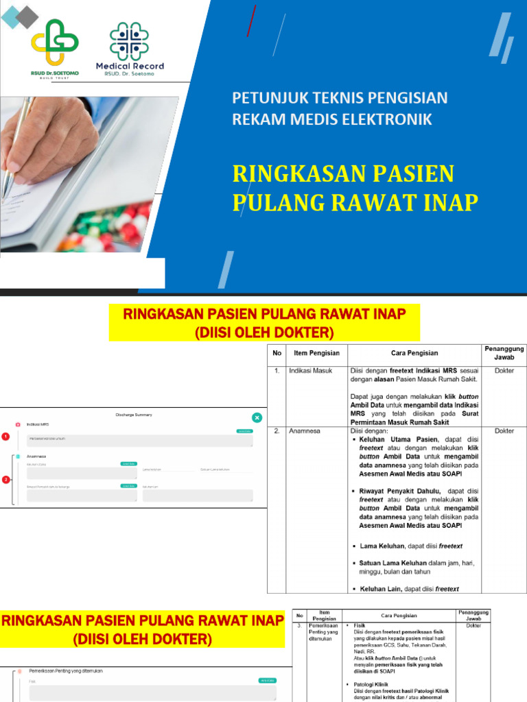 MATERI RINGKASAN PASIEN PULANG RAWAT INAP | PDF