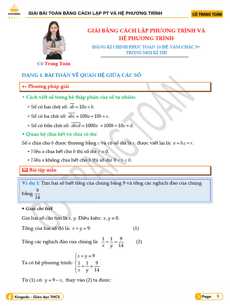 CD - Giai Bai Toan Bang Cach Lap PT Va HPT | PDF