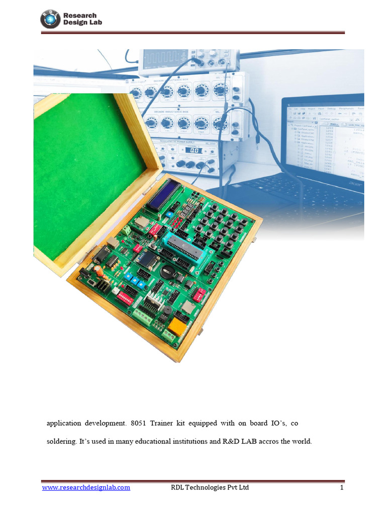 8051 Trainer Kit-User Manual -V1.0-22 | PDF | Microcontroller | Computing 8051 Trainer Kit-User Manual -V1.0-22 | PDF | Microcontroller | Computing
