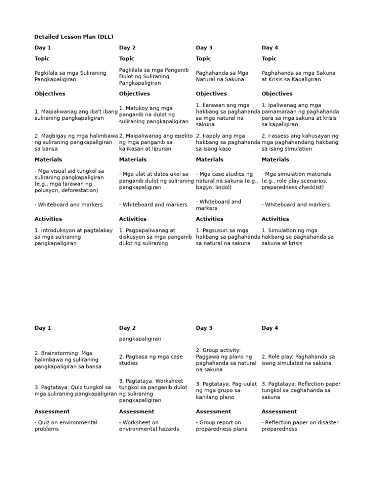 Detailed Lesson Plan | PDF
