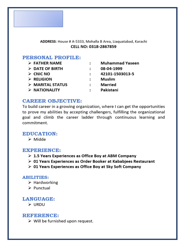 CV M Saqib | PDF | Career & Growth
