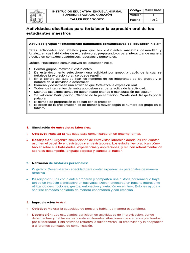 Taller Habilidades Educativas 2024 02 | PDF | Hablar en público | Pensamiento