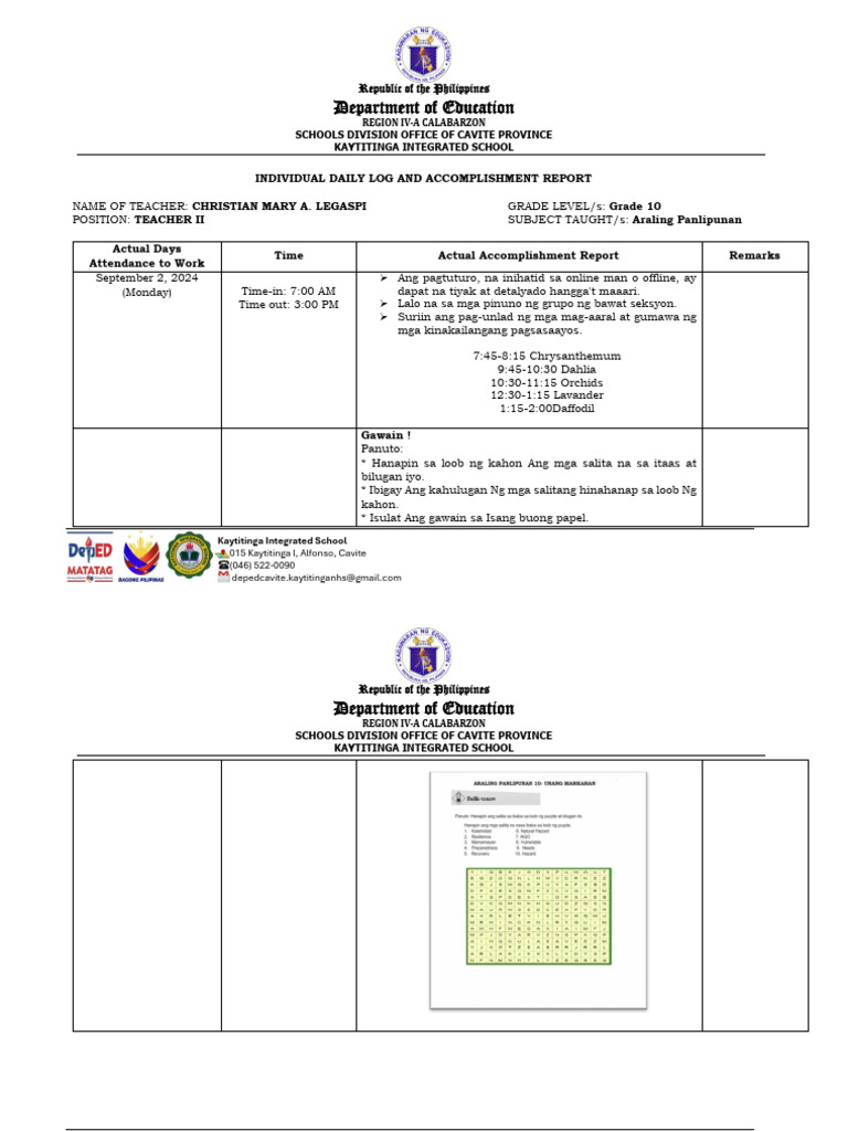 Legaspi - Idlar-Ap 10 Sept 2-2024 | PDF