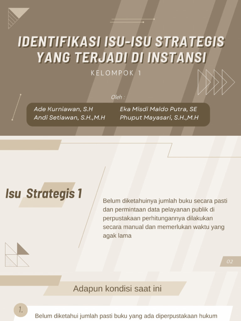 Identifikasi Isu-Isu Strategis Yang Terjadi Di Instansi | PDF