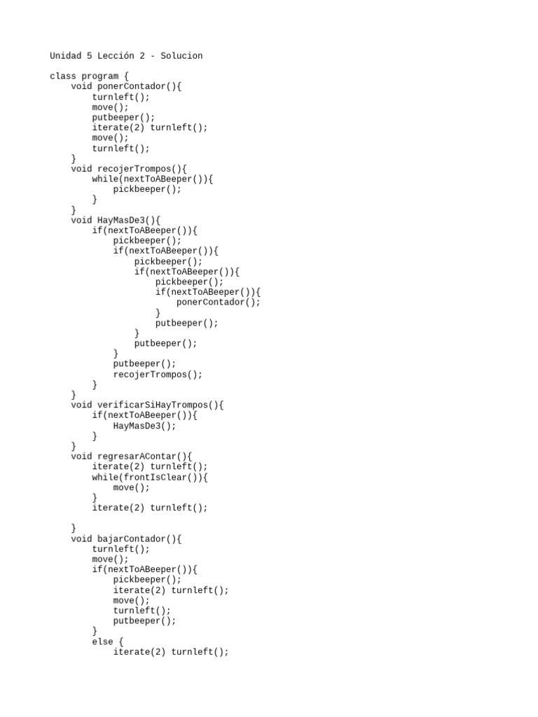 Ejercicio Unidad 5 Leccion 3. 30-06-2024 | PDF | Programación de computadoras