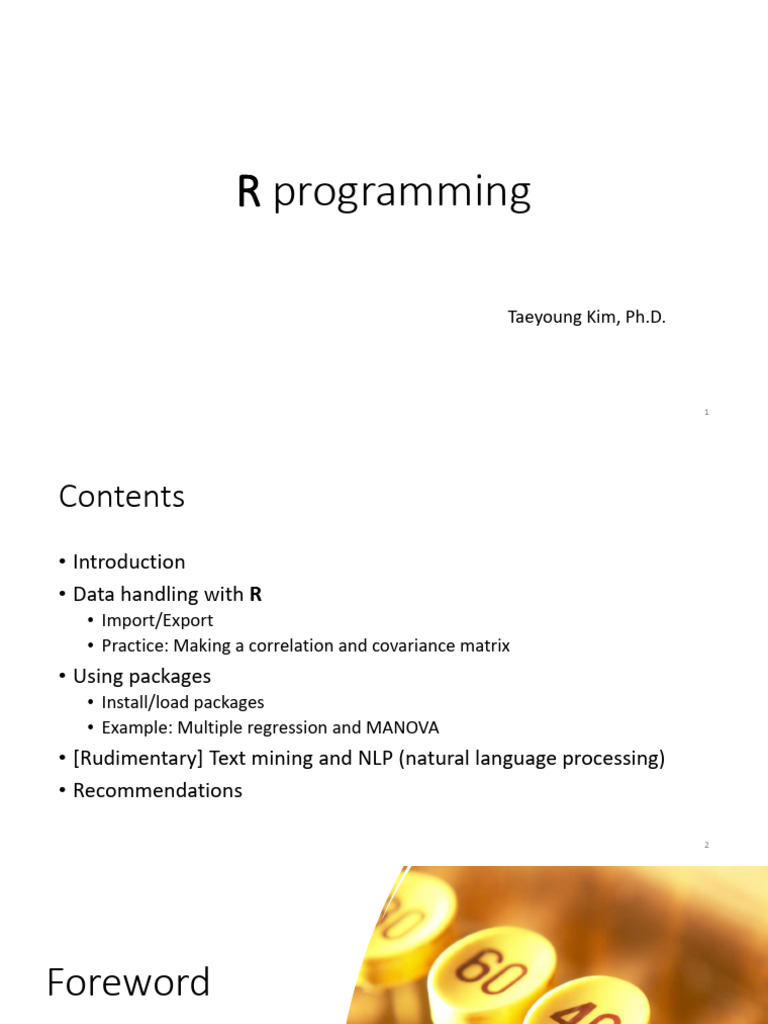 R Programming | PDF | Statistics | R (Programming Language) R Programming | PDF | Statistics | R (Programming Language)