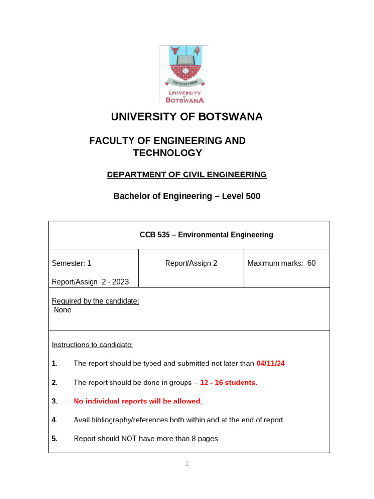 CCB 535 - Report 2 -2024 | PDF | Waste | Waste Management